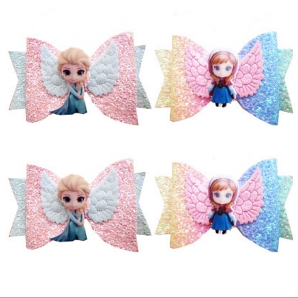 Accessories | Frozen Elsa Anna Cute Sparkly Hair Clips | Poshmark
